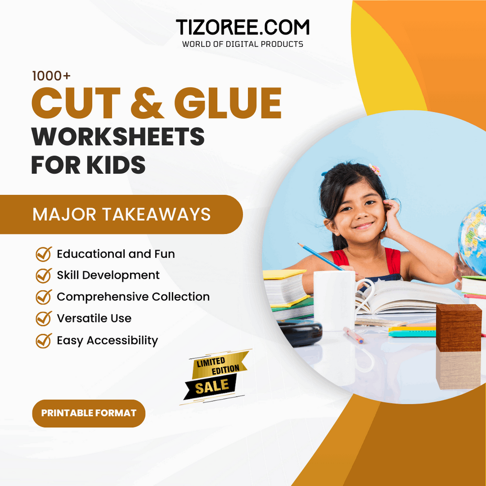 1000+ Best Cut & Glue Worksheets for Kids – Tizoree